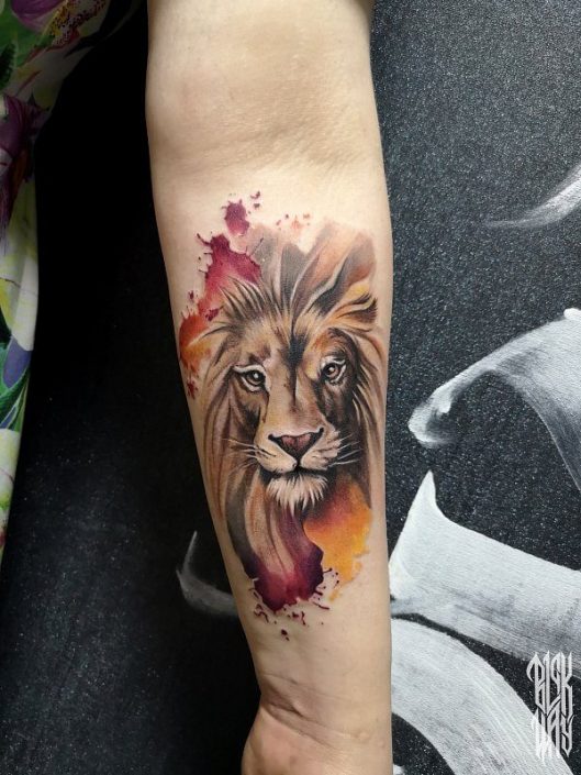 Тату Лев: 100 фото лучших идей, значение, эскизы